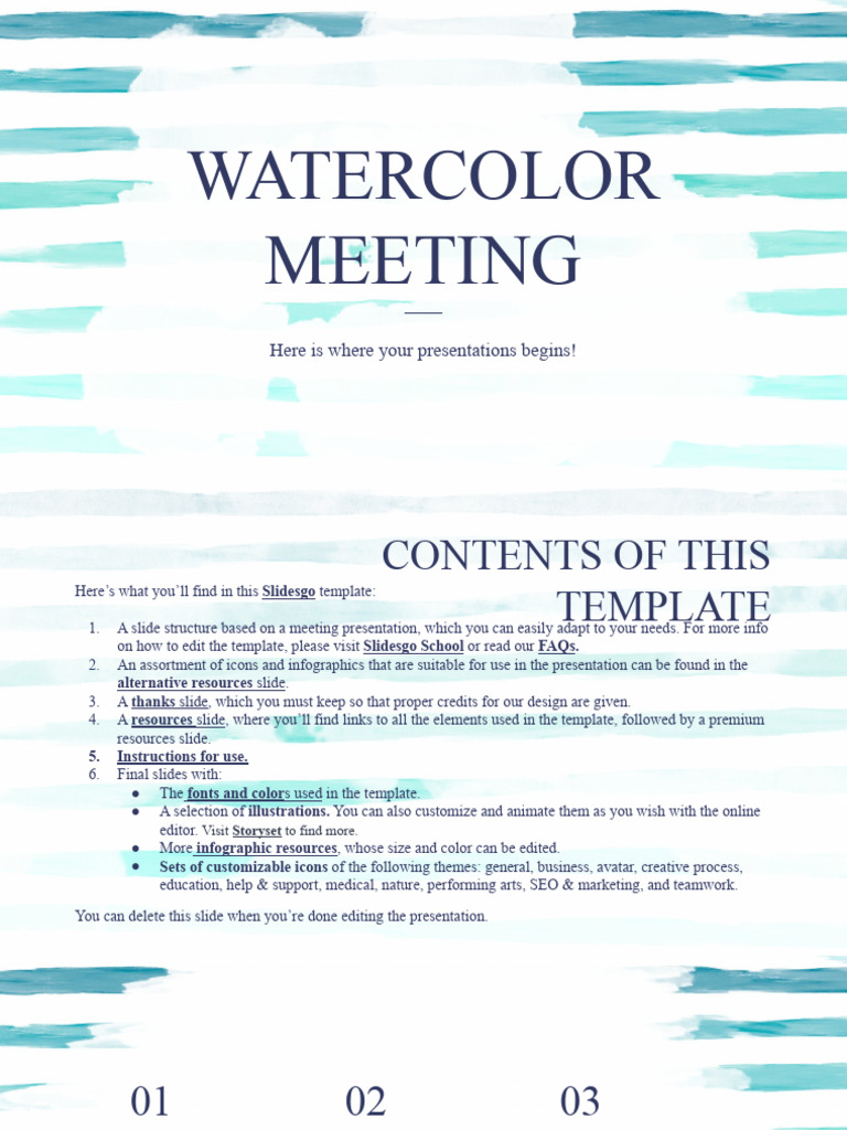 Watercolor Meeting XL by Slidesgo | PDF | Planets | Solar System