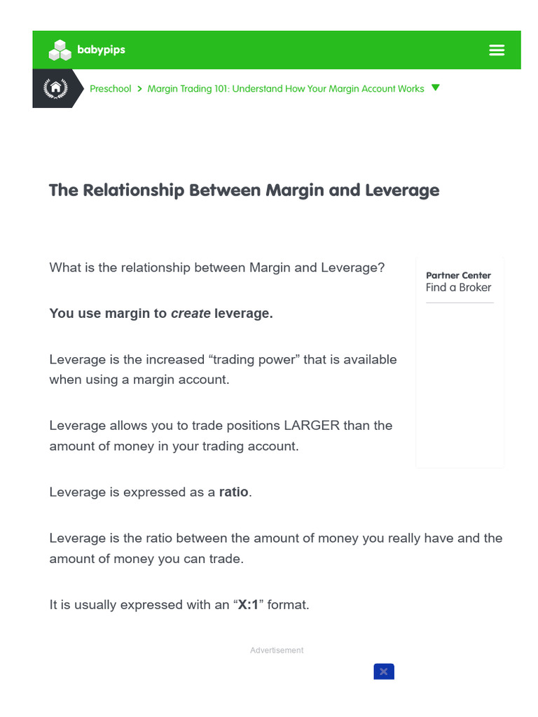 Learnforexmargin Vs Leverage | PDF | Margin (Finance) | Foreign Exchange Market