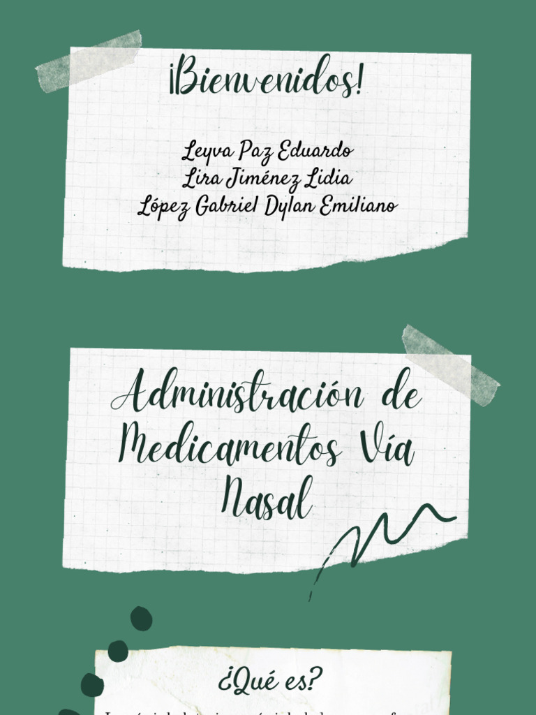 Administración de Medicamentos Vía Nasal | Descargar gratis PDF ...
