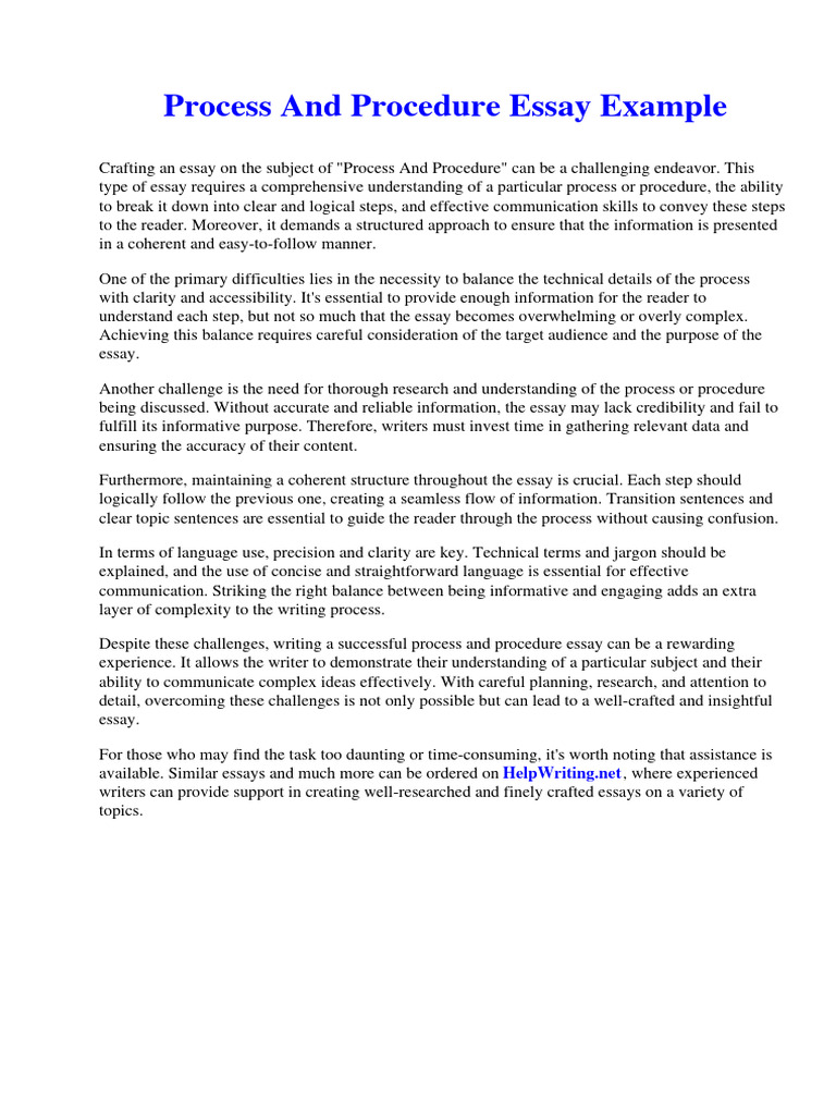 Process and Procedure Essay Example | PDF | Computer Security | Security
