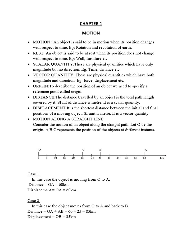 Understanding Motion: Concepts and Definitions | PDF | Velocity ...