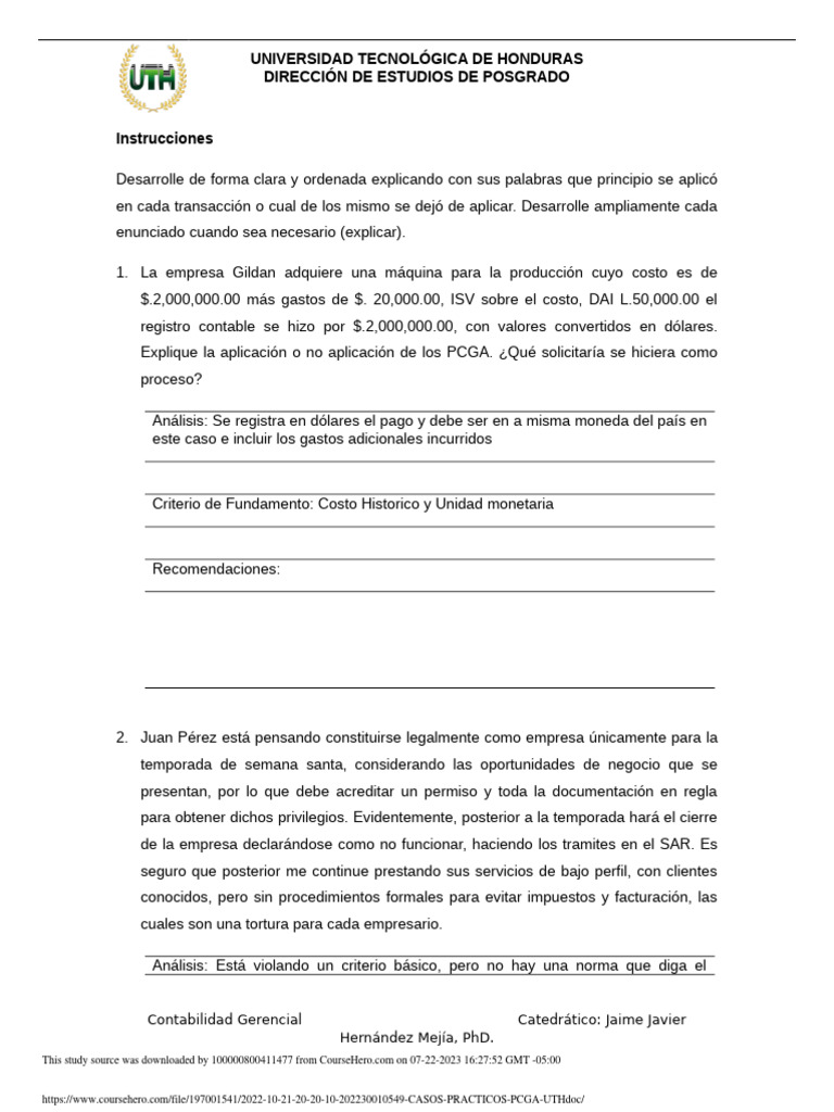 2022 10 21 20 20 10 202230010549 Casos Practicos Pcga Uth | PDF | Contabilidad | Business