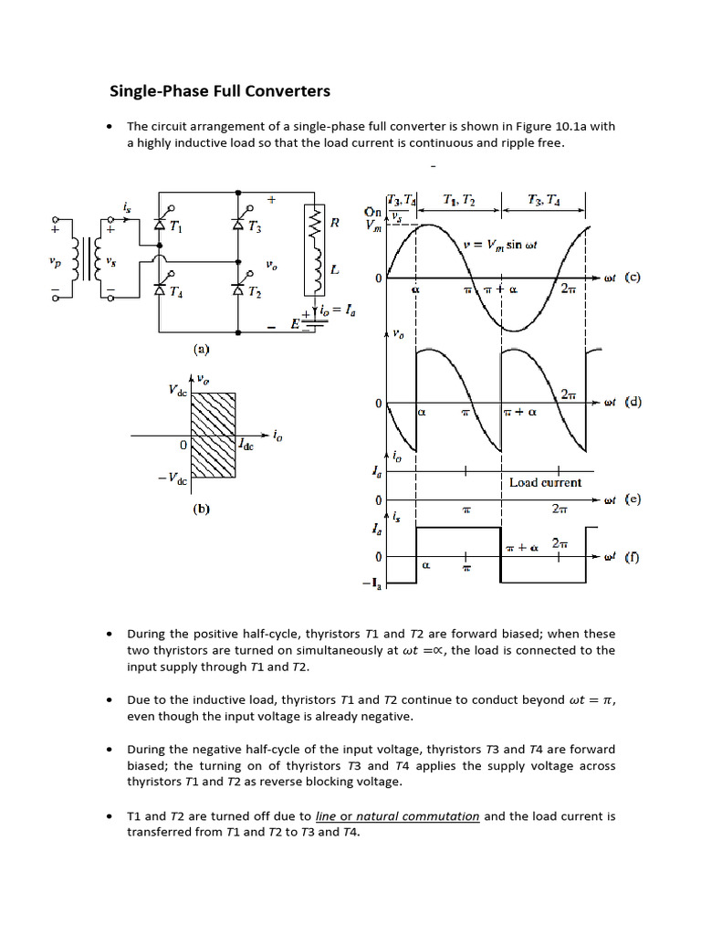 Single Phase Full Converter | PDF