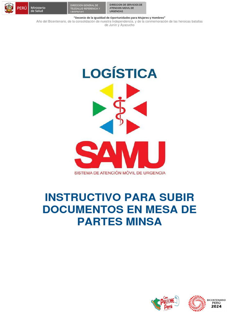 Instructivo Subir Documentos MINSA | PDF