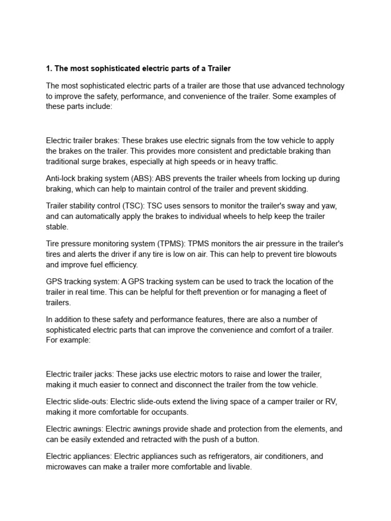 Trailers The Most Sophisticated Parts and What Works As A Brain in A ...