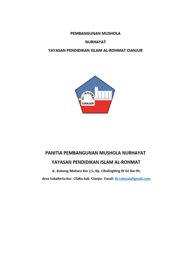 Proposal Mushola Nurhayat Edit2 | PDF