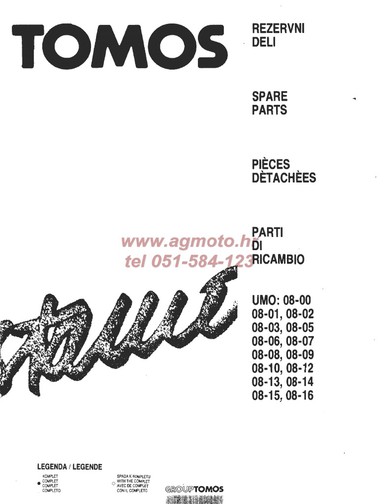 TOMOS UMO 08 00 It | PDF