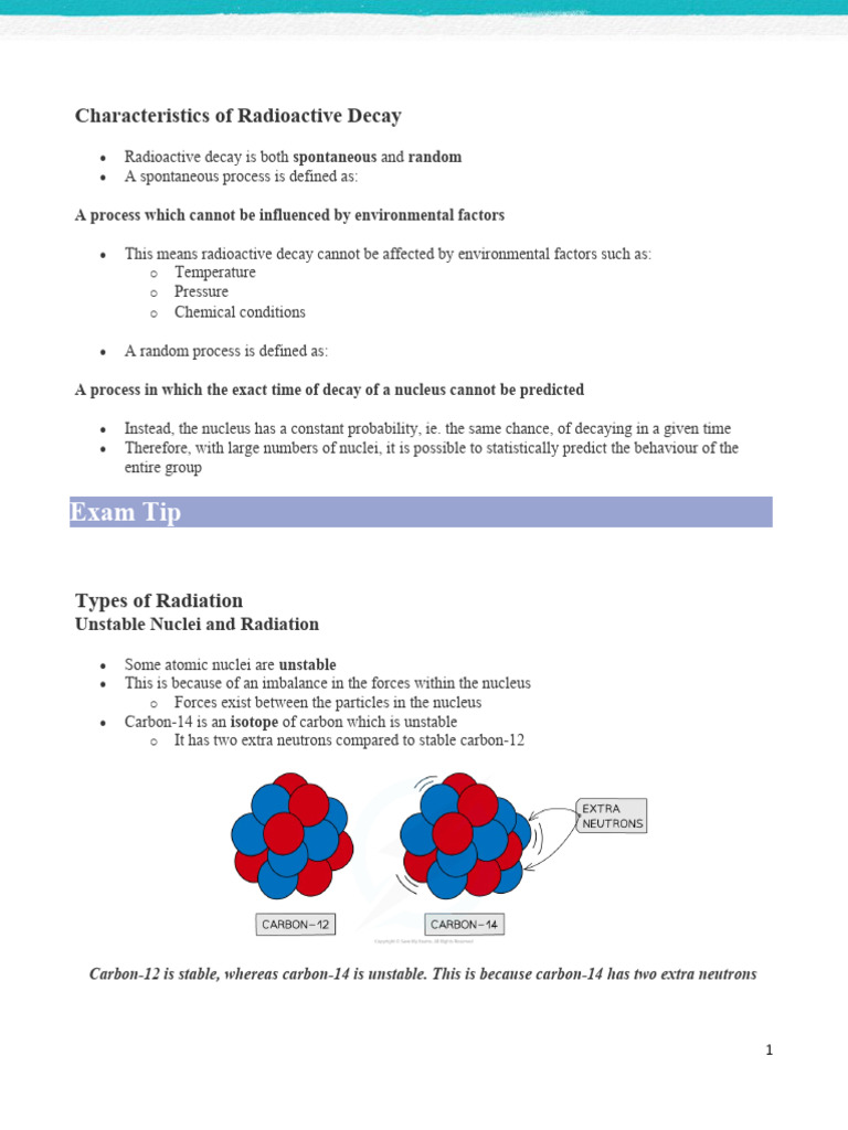 Radioactive Decay | PDF | Radioactive Decay | Atomic Nucleus