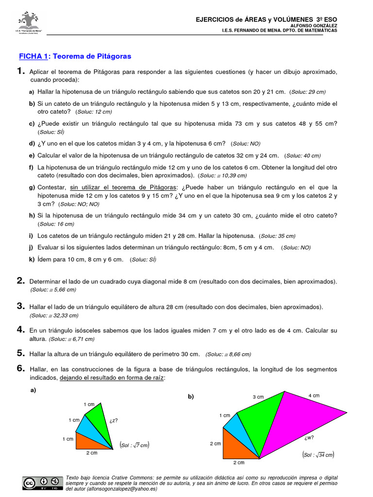 PITÁGORAS | PDF | Triángulo | Geometría del plano euclidiano