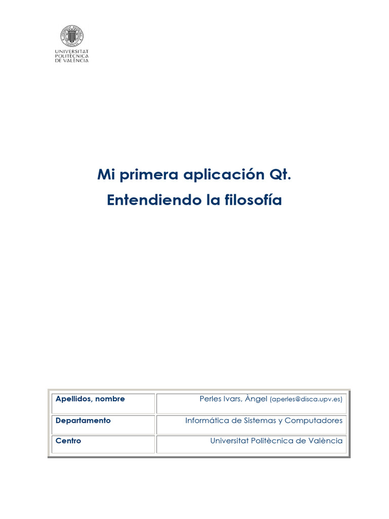 Mi Primer Programa QT Entendido | PDF | C ++ | Entorno de desarrollo ...
