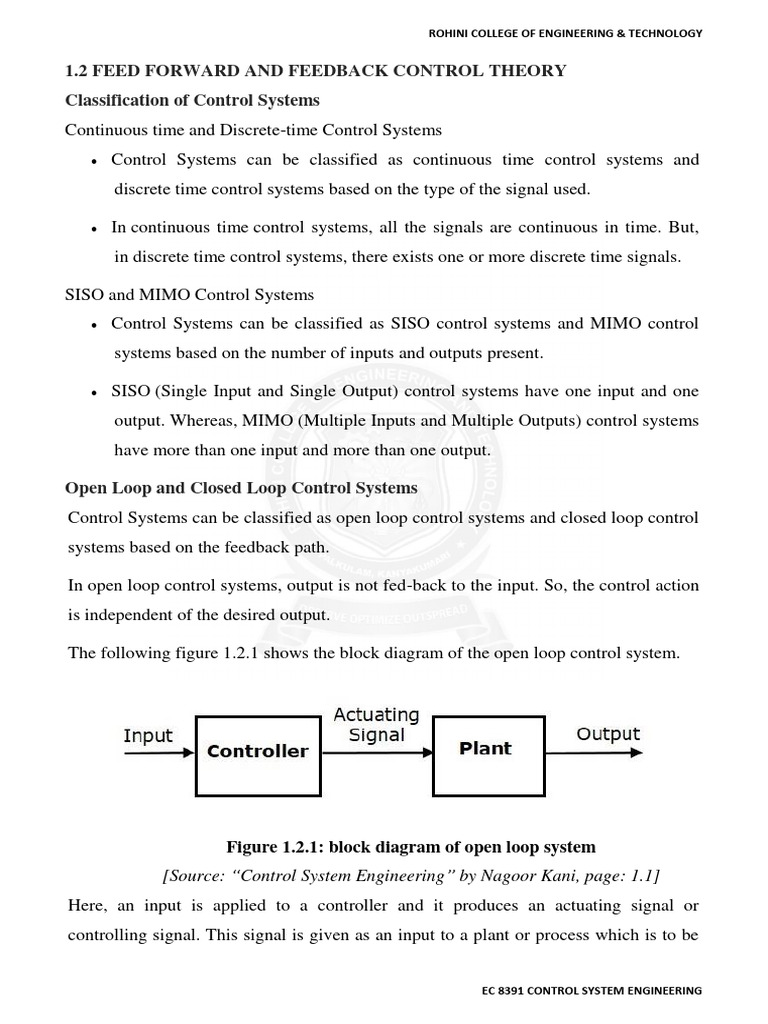 Feedback and Feed Forward | PDF | Feedback | Control Theory