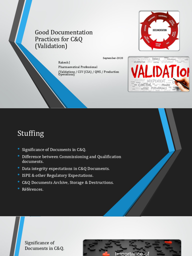 Good Documentation Practices For C&Q (Validation) | PDF