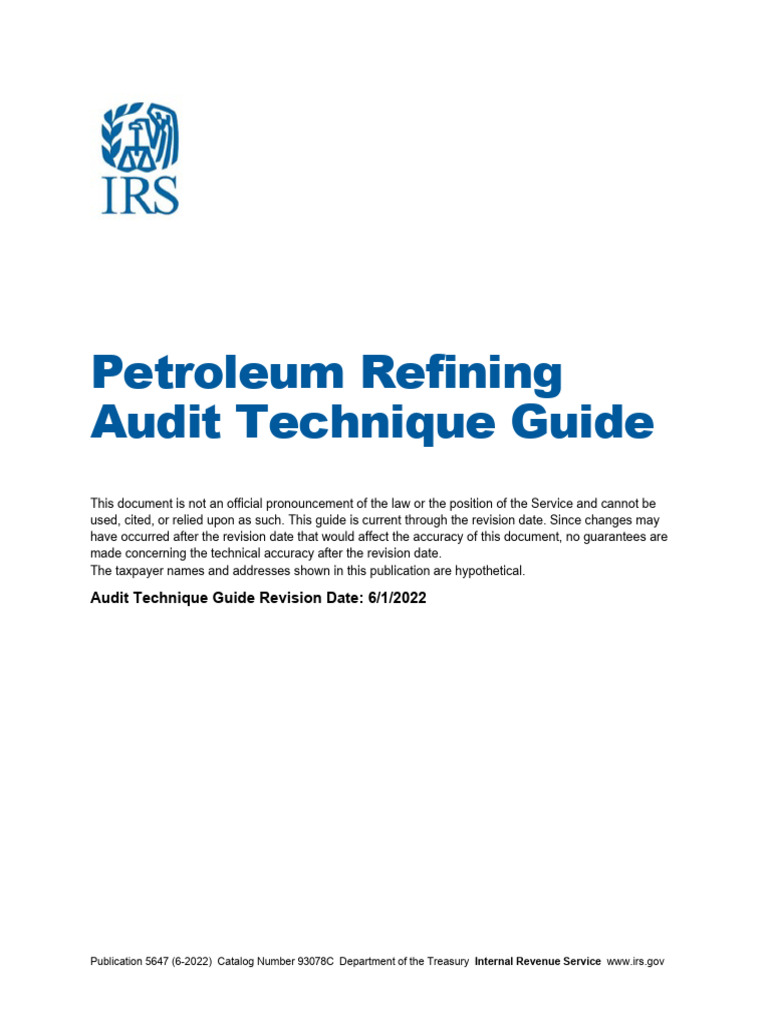 Petroleum Refining Audit Technique Guide | PDF | Cracking (Chemistry ...