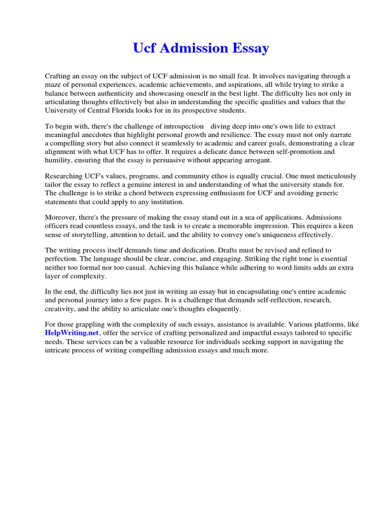 Ucf Admission Essay | PDF | Milk | Analytics