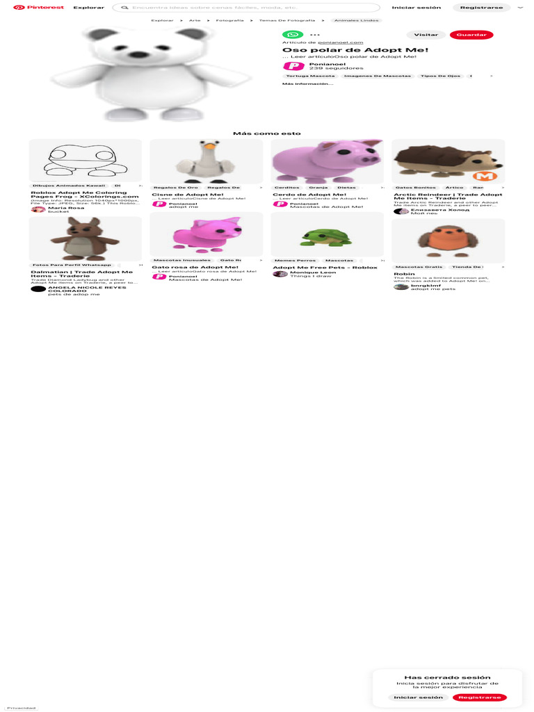 Oso Polar de Adopt Me! en 2021 Imagenes de Mascotas, Dibujo de Mascotas ...