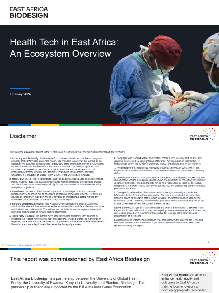 HealthTech in East Africa - Ecosystem Overview v1 | PDF | Innovation ...