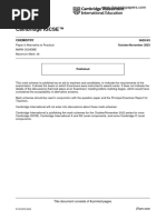 IGCSE Chemistry Past Paper Checklist | PDF