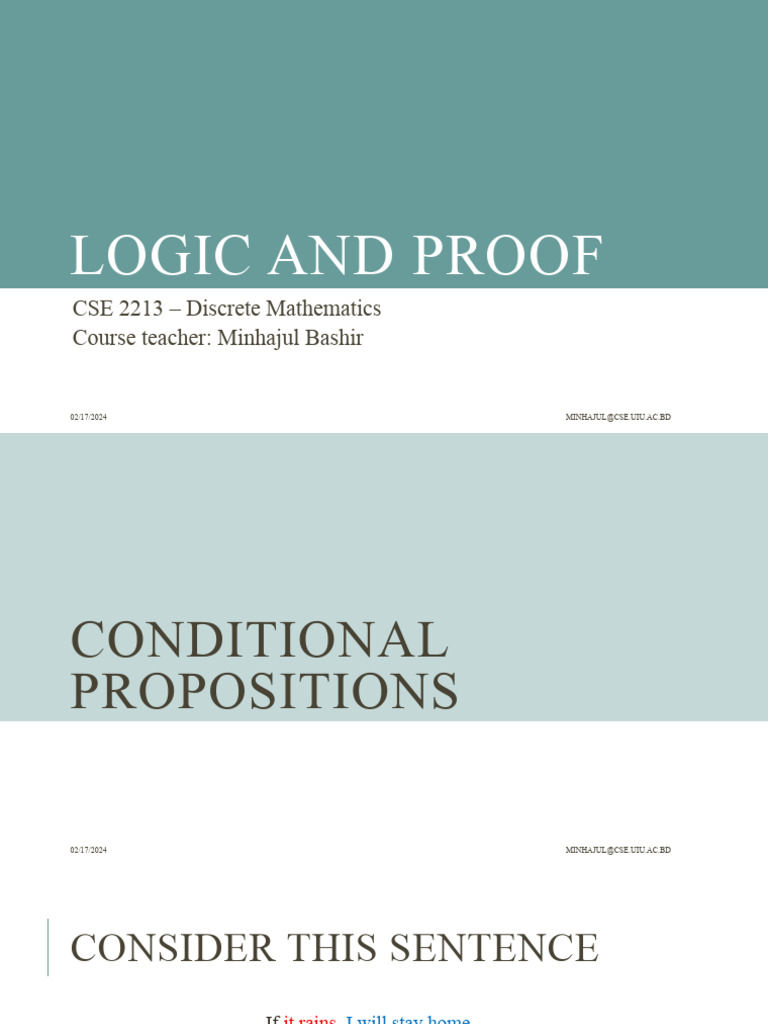 Class Lecture | PDF | Logical Consequence | Logic