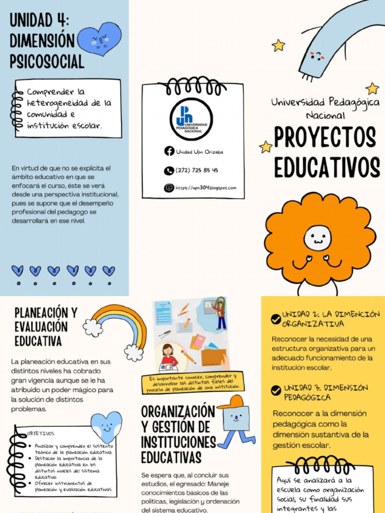 Tríptico, Proyectos Educativos | PDF | Planificación | Evaluación