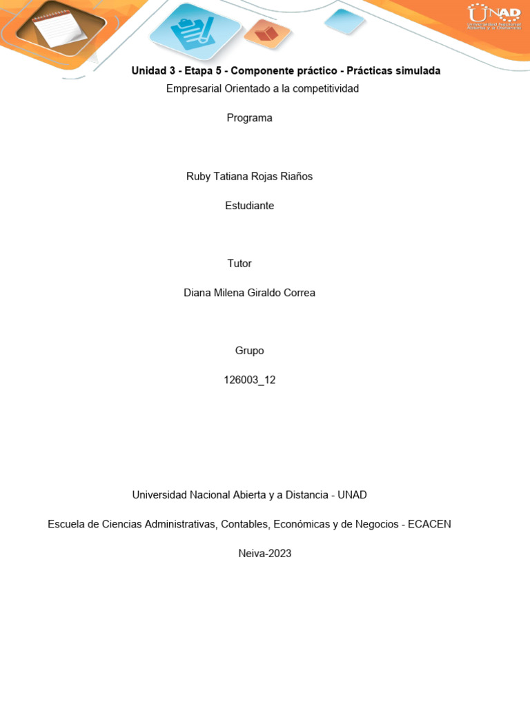Etapa 5-Componente Práctico - Prácticas Simulada | PDF | Análisis FODA | Business