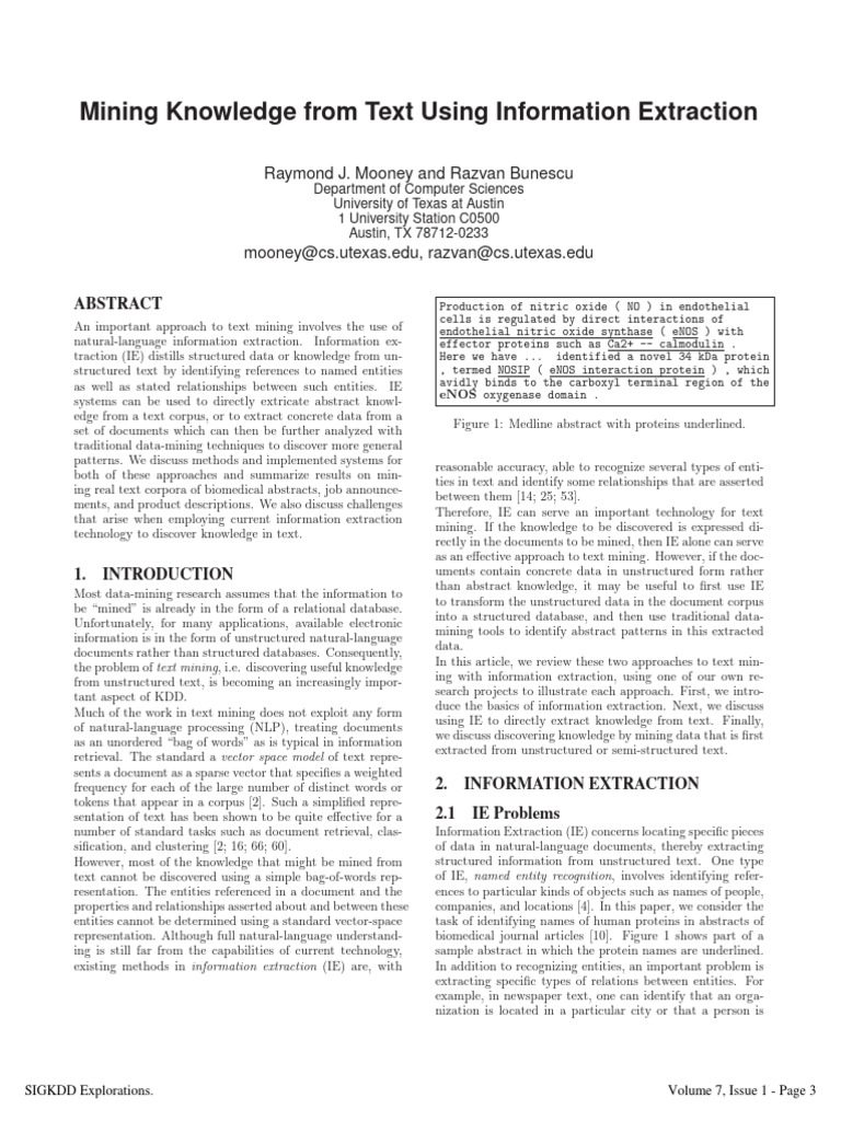 Mining Knowledge From Text Using Information Extraction | PDF | Data Mining | Part Of Speech