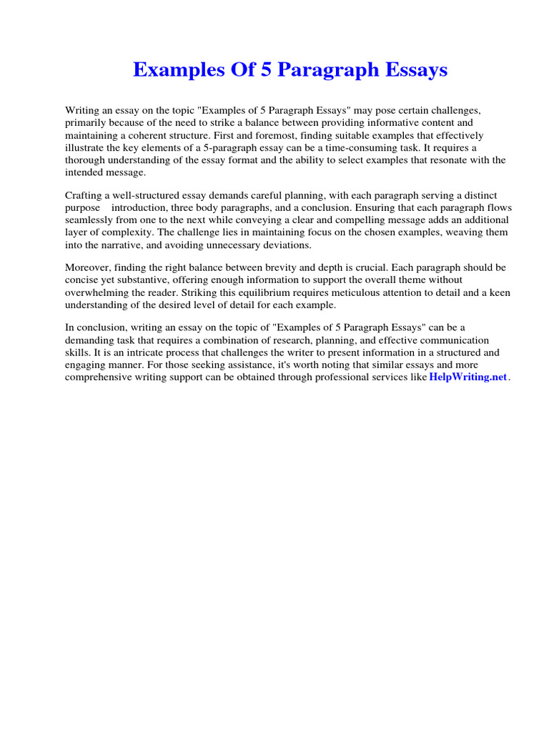 Examples of 5 Paragraph Essays | PDF | Eastern Philosophy | Āstika