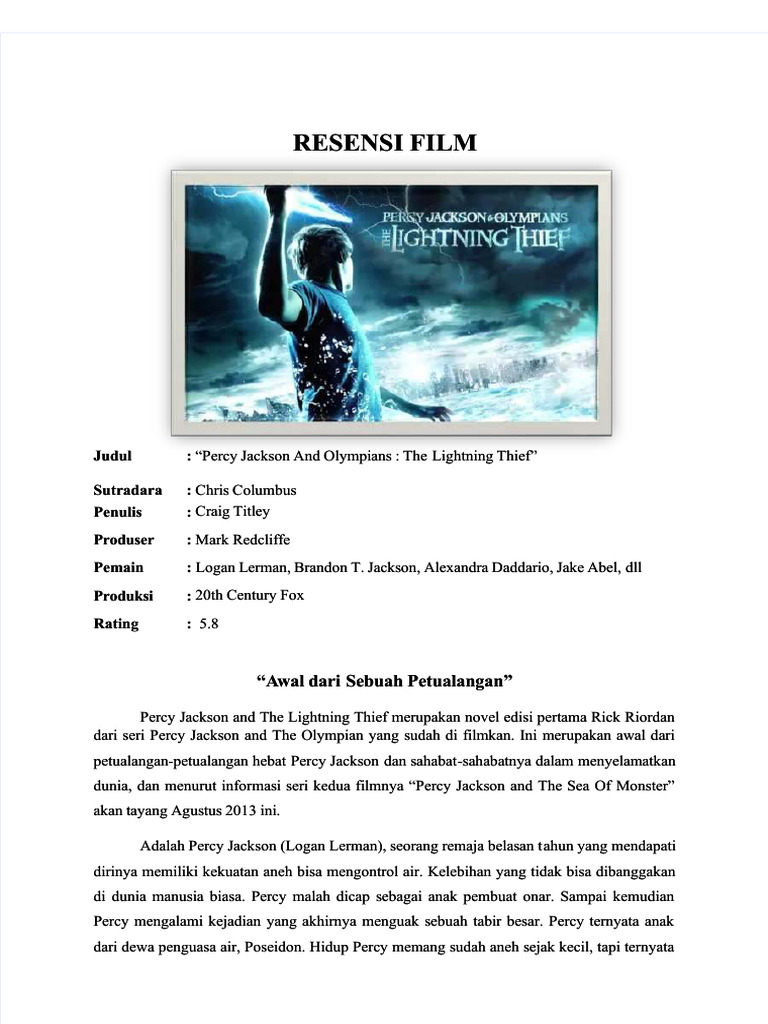 Percy Jackson and The Lightning Thief | PDF