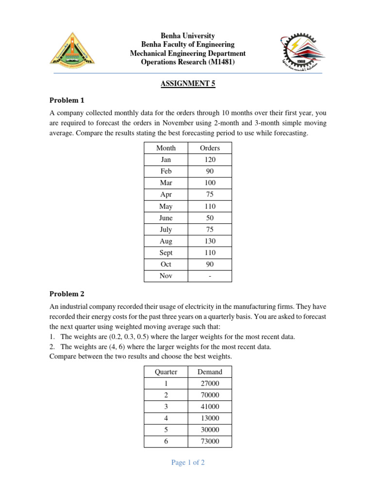Sheet 6 | PDF | Forecasting | Data Analysis