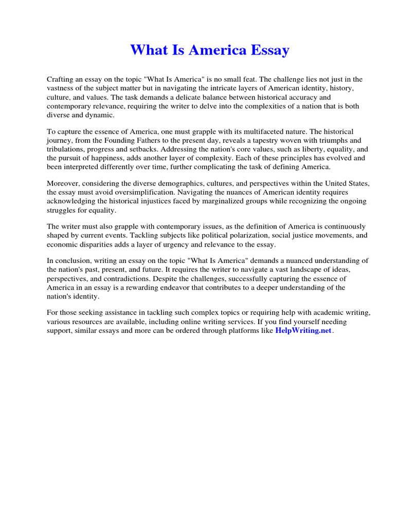 What Is America Essay | PDF | Computer Programming | Software