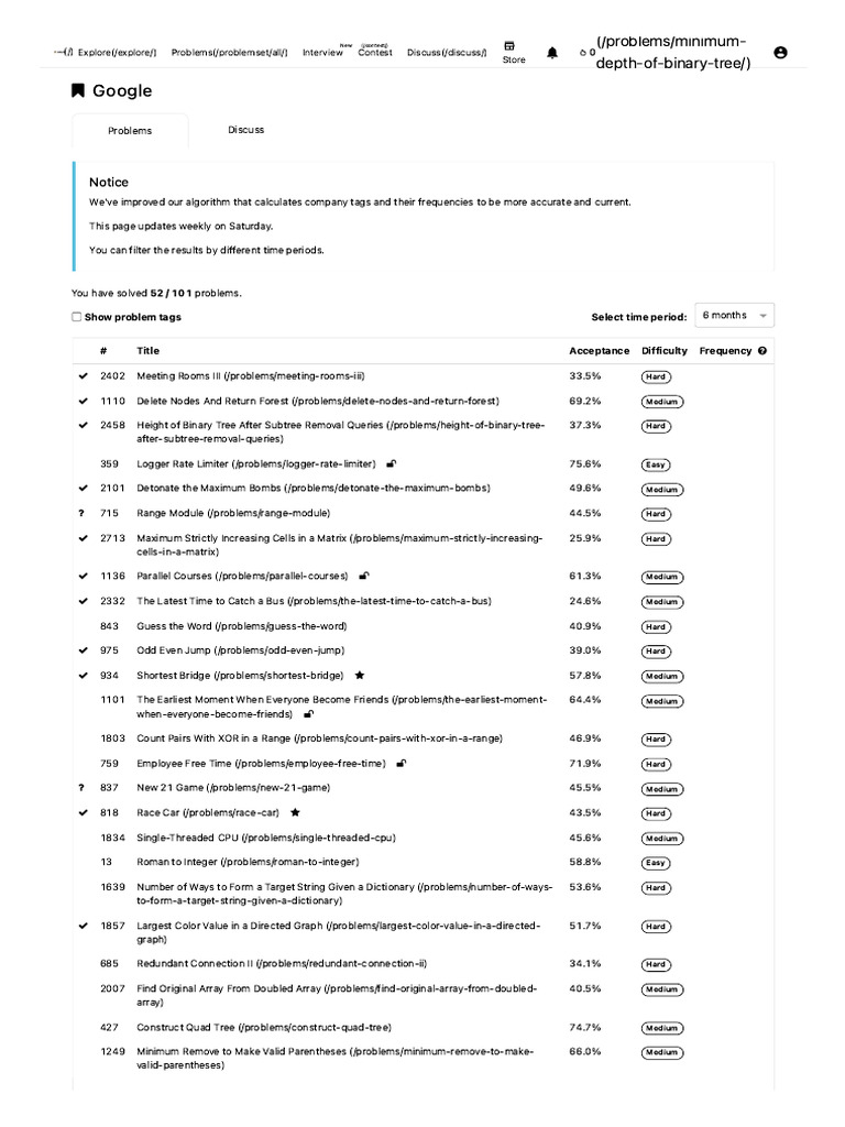 Google - LeetCode - 6months | PDF