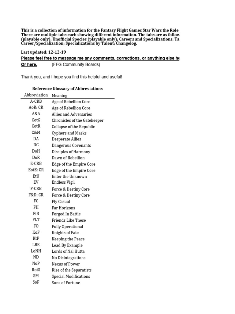 FFG_SWRPG_Information | PDF