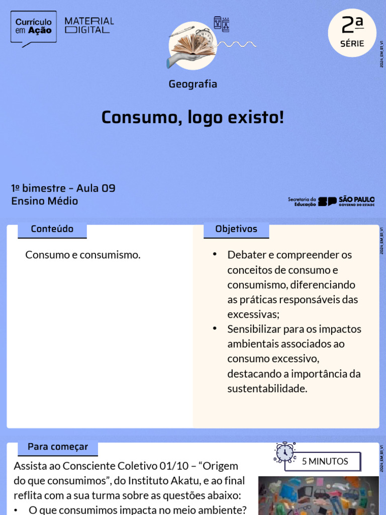 Consumo, Logo Existo!: Geografia | PDF