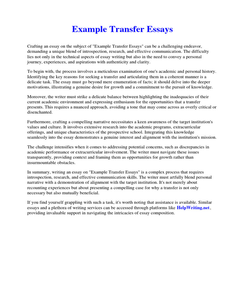 Example Transfer Essays | PDF | Double Bass | Jazz