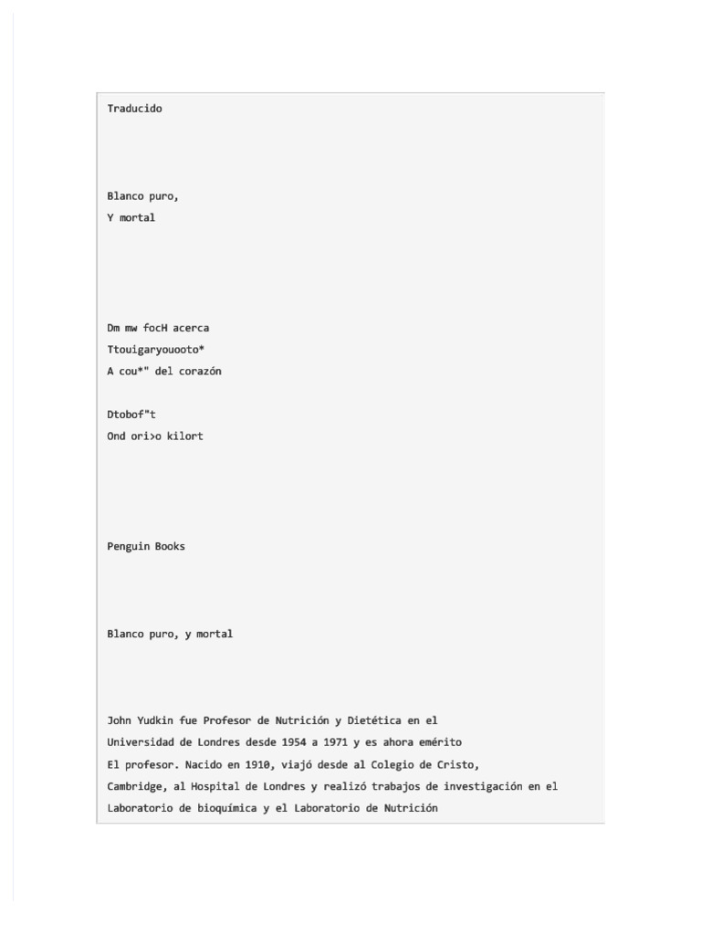 Azucar Pura, Blanca y Mortal | PDF | Azúcar | Dieta y nutrición