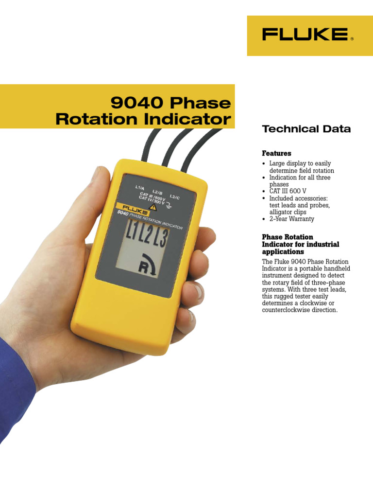 Stroboscope - Fluke 9040 | PDF | Physical Quantities | Electrical ...