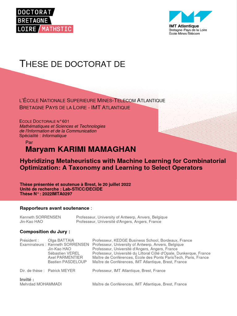 Metaheuristics & ML for Optimization | PDF | Applied Mathematics | Cognition