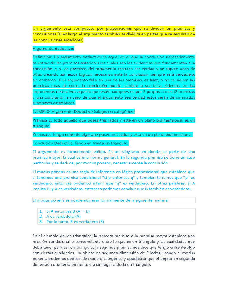 Que Es Un Argumento y Que Tipos Hay Con Ejemplos | PDF | Razonamiento ...