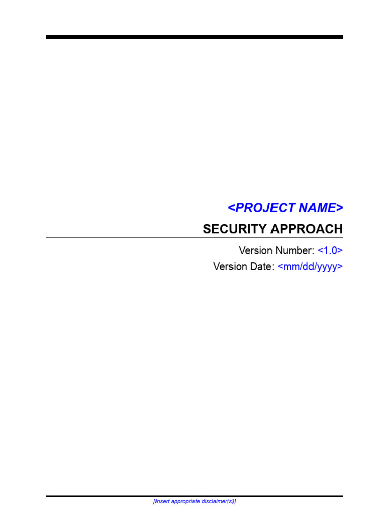 EPLC Security Approach Template | PDF