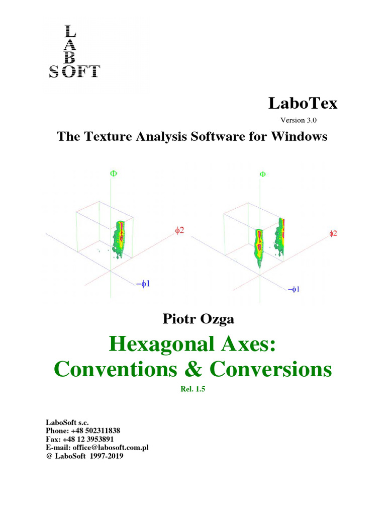Hexagonal Axes: Conventions & Conversions: Labotex | PDF