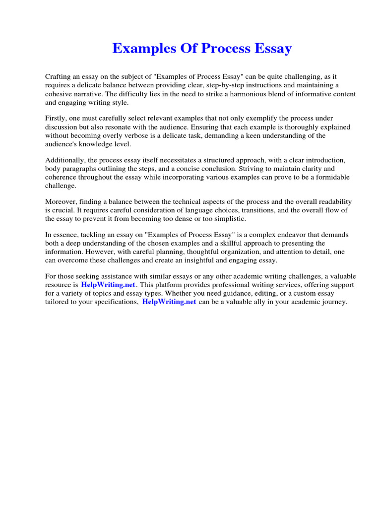 Examples of Process Essay | PDF | Essays | Comics