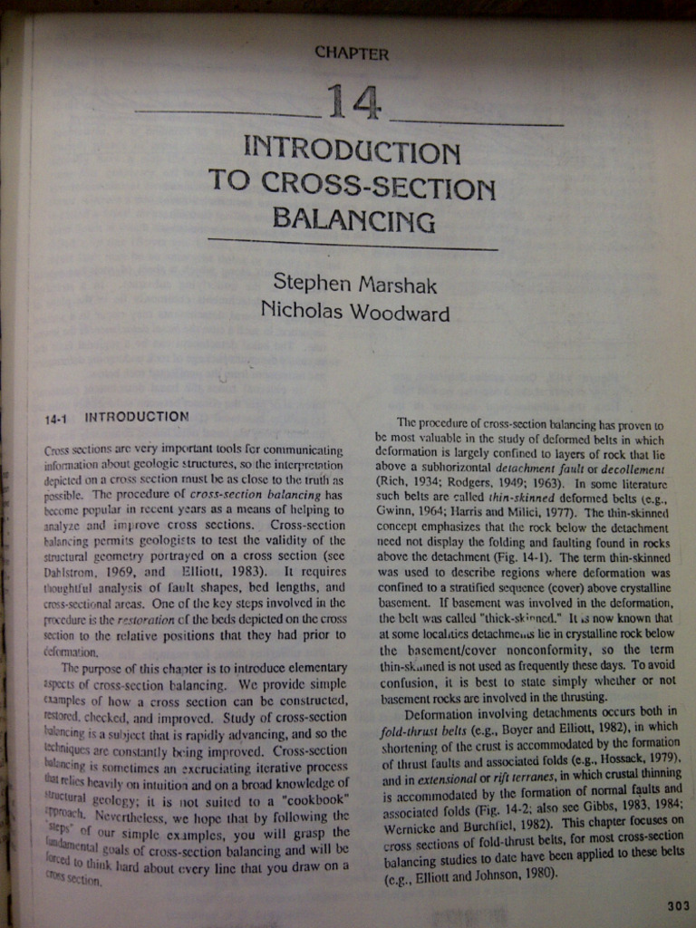 Marshak and Woodward 1988, CH14, Introduction To Cross Section Balancing | PDF