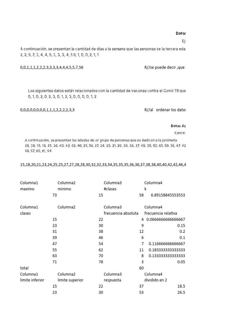 Acticvidad 2. Ejercicios 1,2,y Ejercicio 3 de Datos Ordenados | PDF