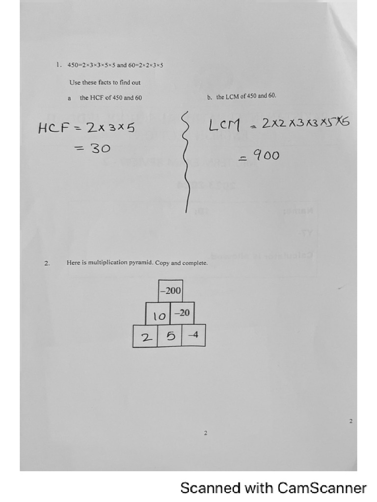 P2 UPDATED Answer Key | PDF