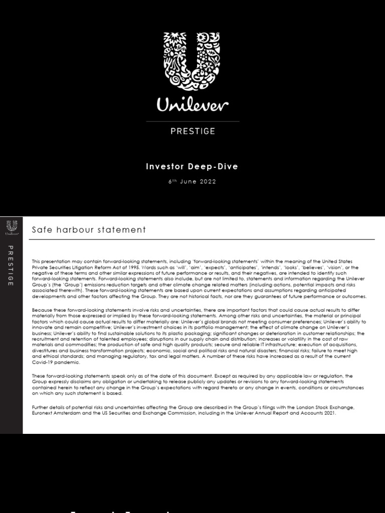 Unilever Prestige - A Presenation For Investors | PDF | Cosmetics ... Unilever Prestige - A Presenation For Investors | PDF | Cosmetics ...
