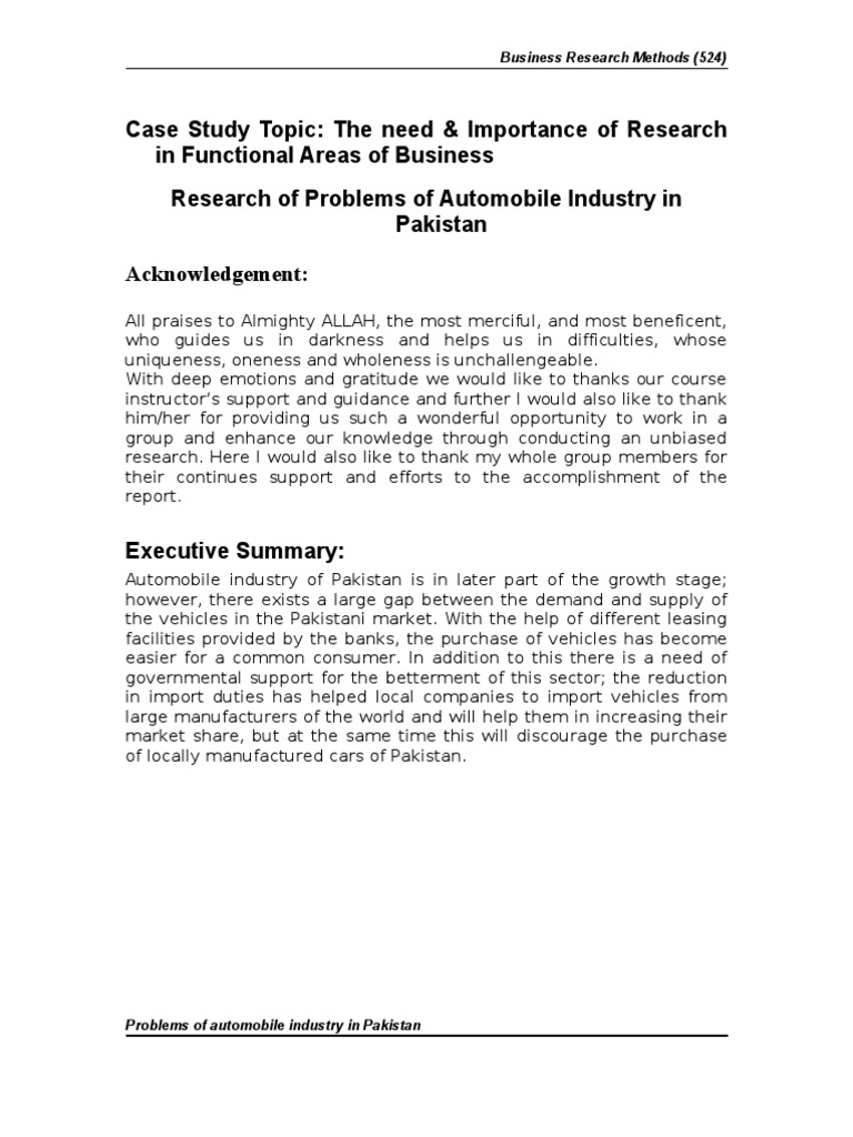 Economics Case Study | PDF | Car | Toyota