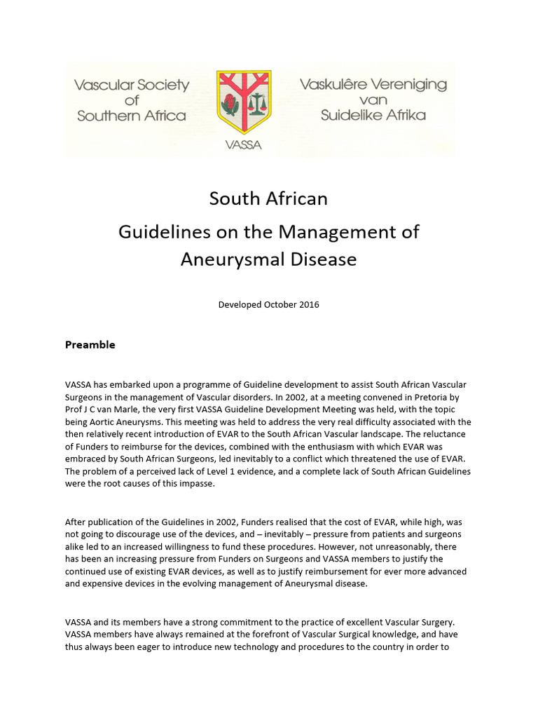 AAA Guidelines 2016 Final Draft1 | PDF | Interventional Radiology | Heart
