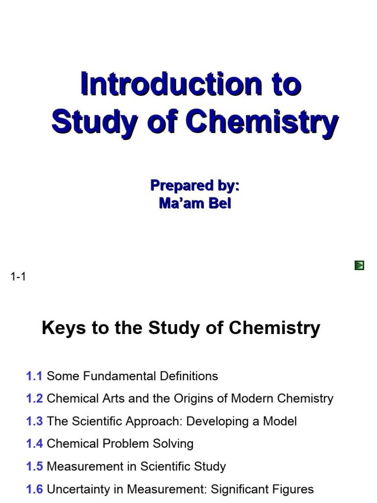 Introduction To Chemistry - Presentation | PDF