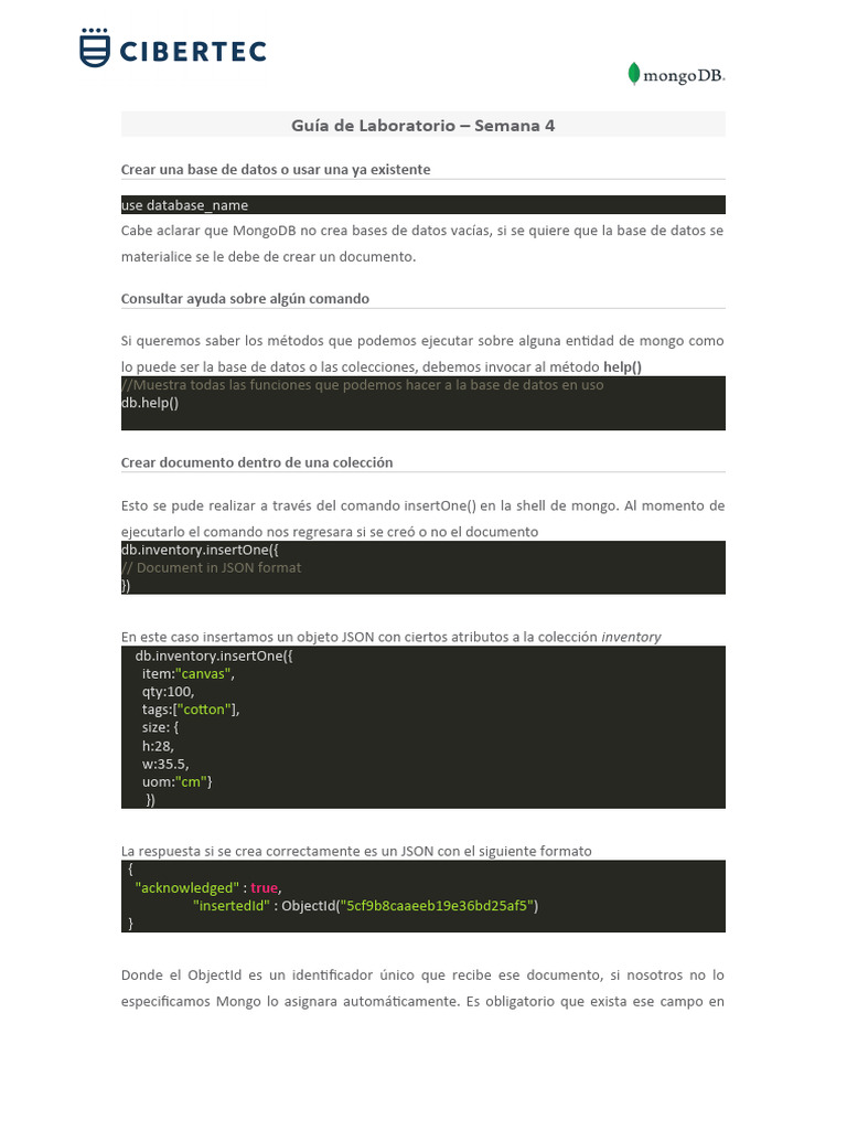 Guia MongoDB | PDF | Mongo Db | SQL Guia MongoDB | PDF | Mongo Db | SQL