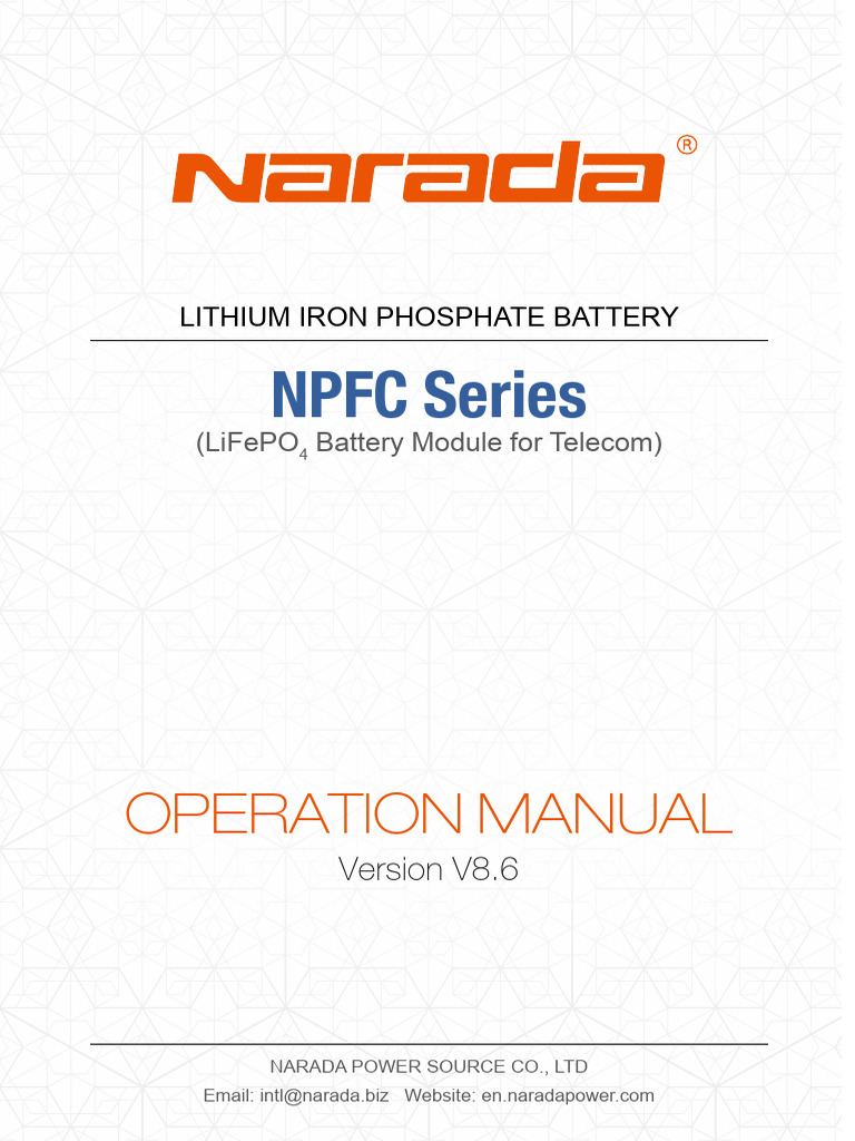 NPFC Series User Manual for Telecom Batteries | PDF | Power Supply ...