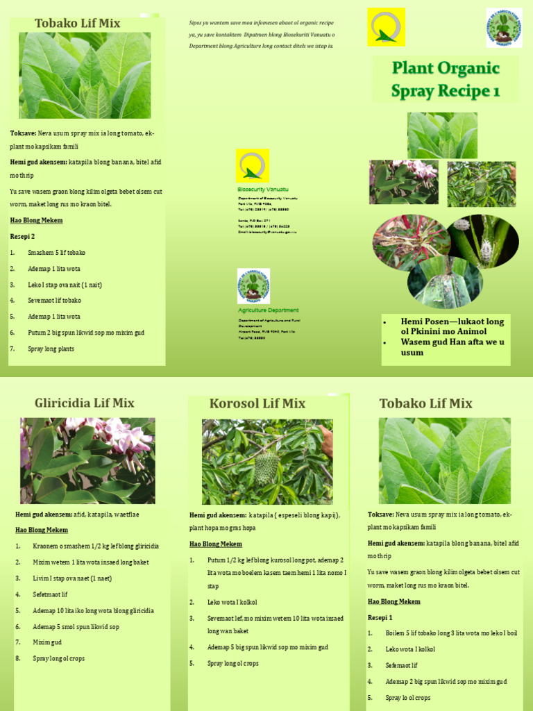 Organic Pest Control Recipes | PDF | Agriculture